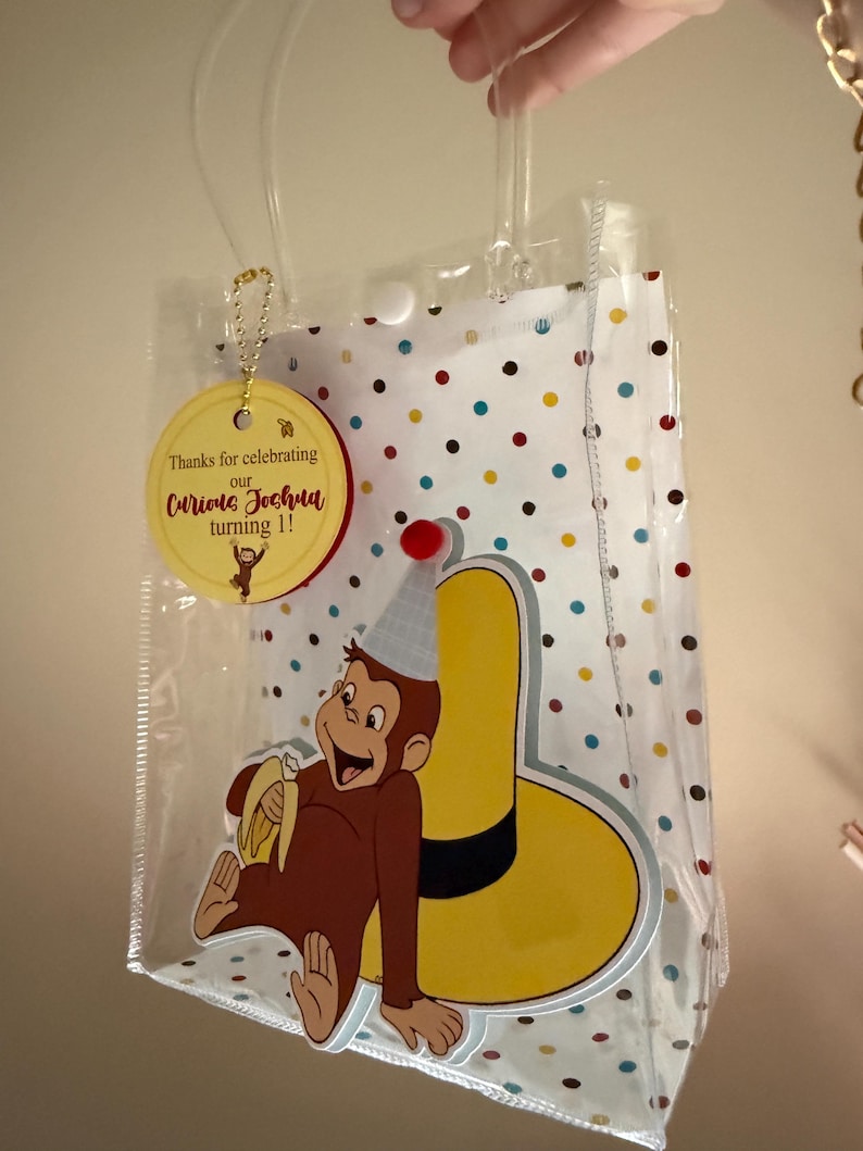 Curious George Clear Party Favor Bags – Personalized Birthday Treat ...
