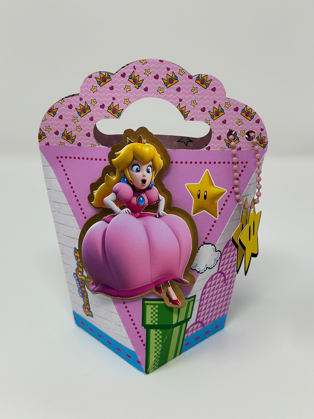 Princess Peach Favor Box Princess Peach Birthday Princess Peach Party ...