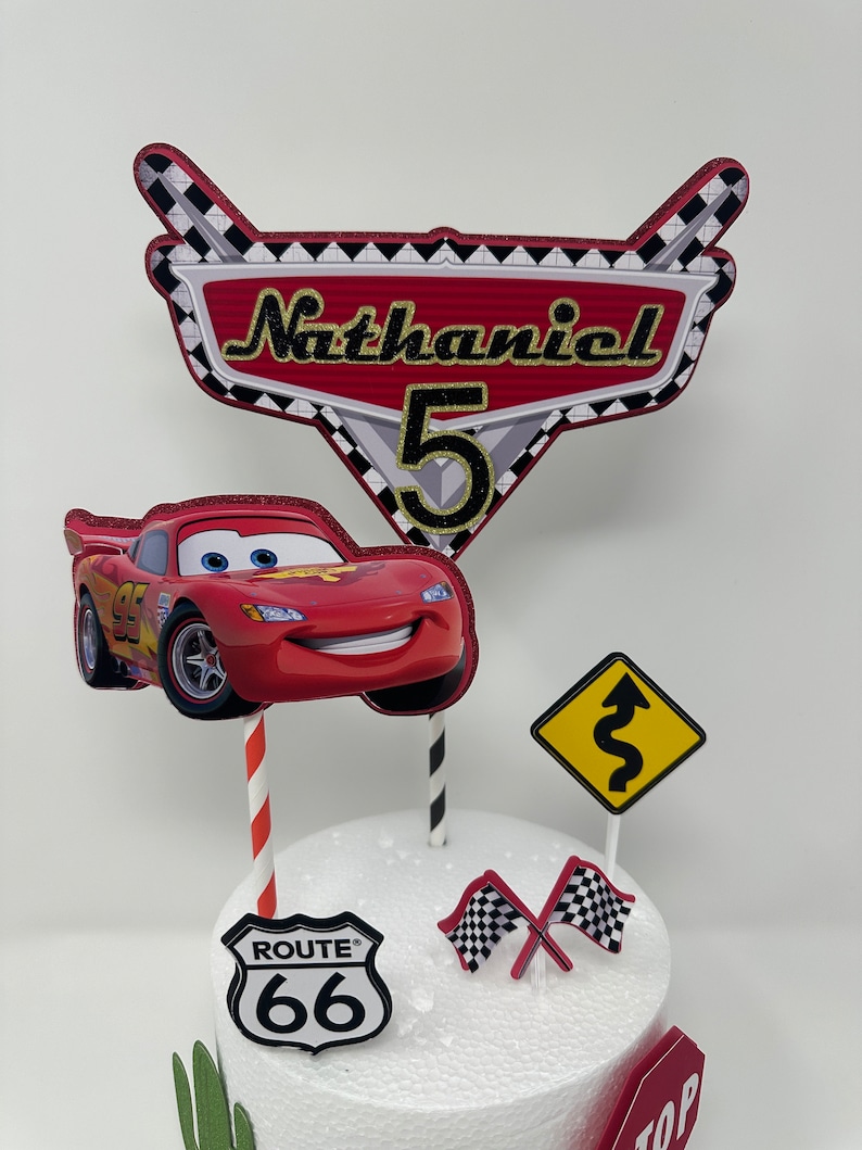 Mcqueen Cake Topper Lightning Mcqueen Cake Topper Cars Cake Topper Car ...
