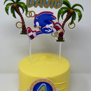 Sonic Cake Topper Sonic Birthday Sonic the Hedgehog Sonic and Friends ...