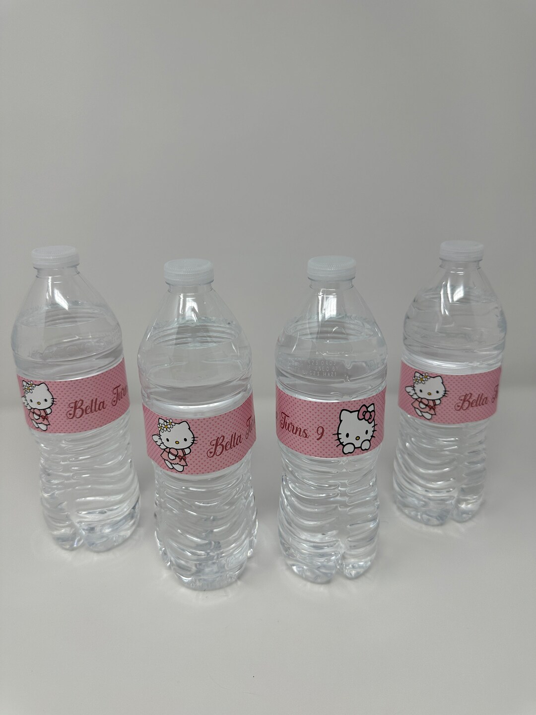 Hello Kitty Birthday Water Bottle Labels: Personalized Party Stickers ...