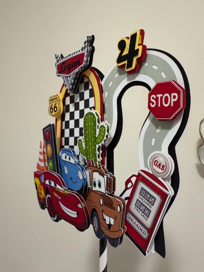 Mcqueen Cars Cake Topper: Handmade Party Decor - Etsy