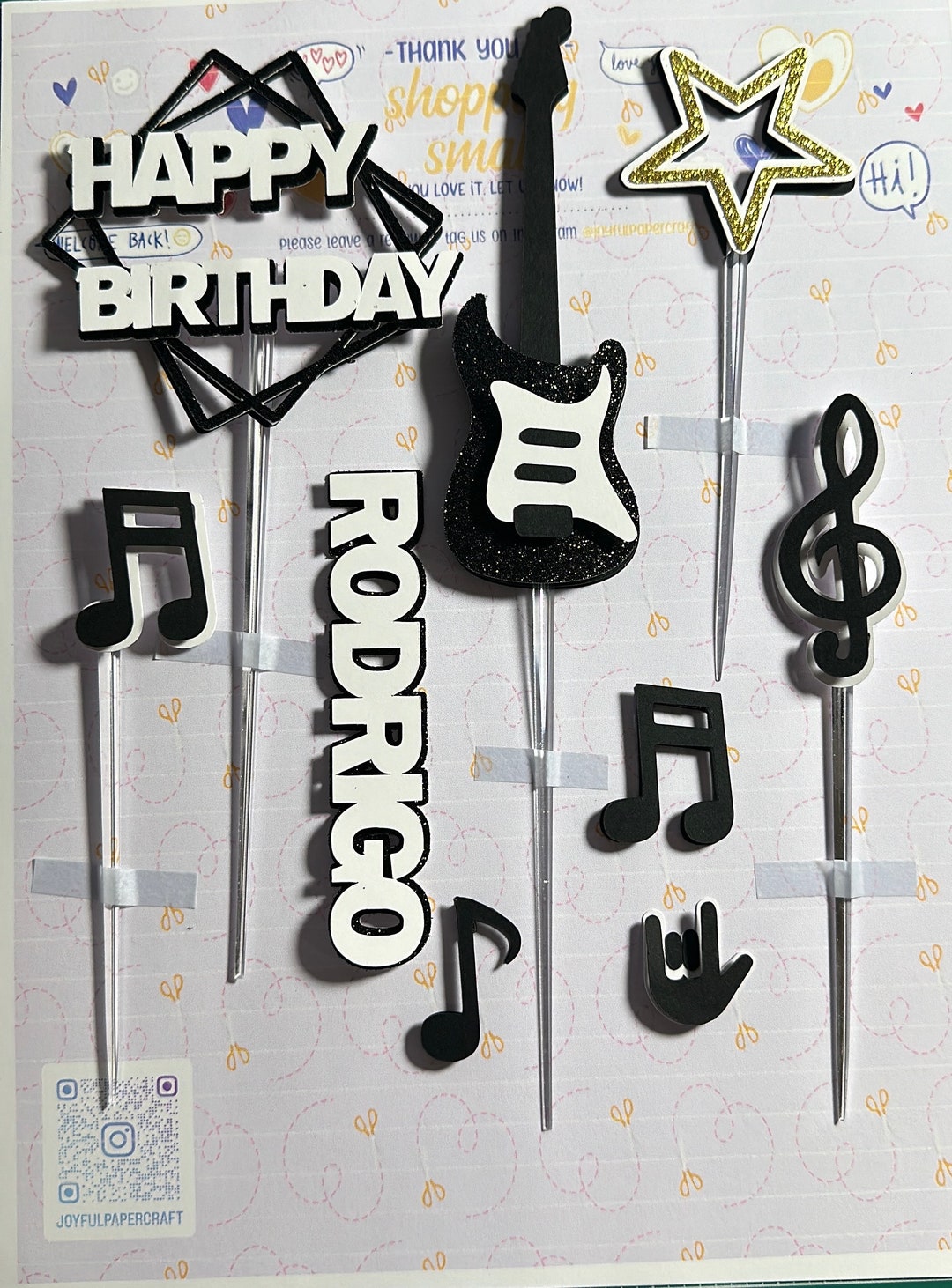 Rock and Roll Cake Topper Rock N Roll Topper Rock Party Decor Rock ...