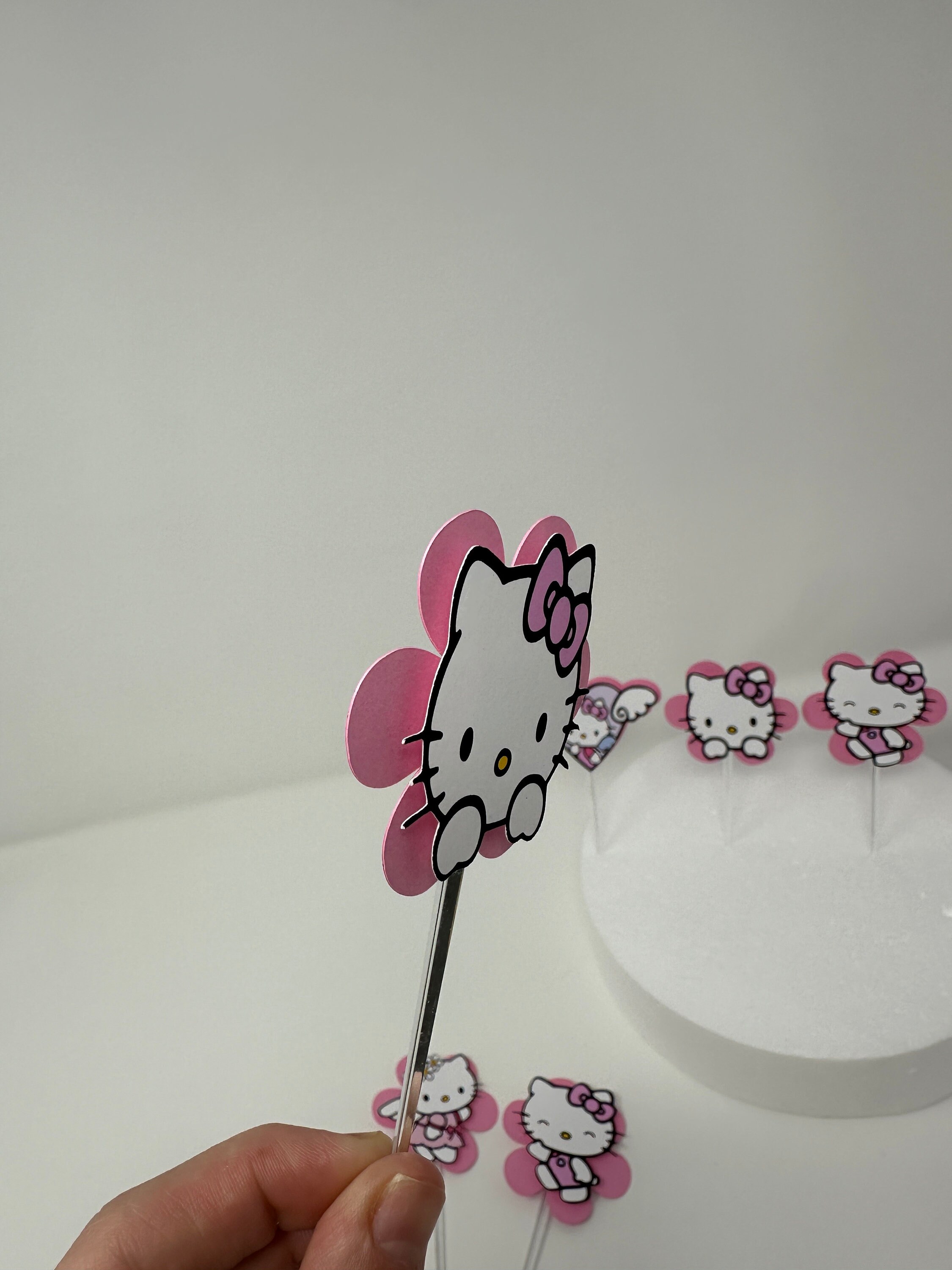 Hello Kitty Cupcake Topper set of 12 - Etsy