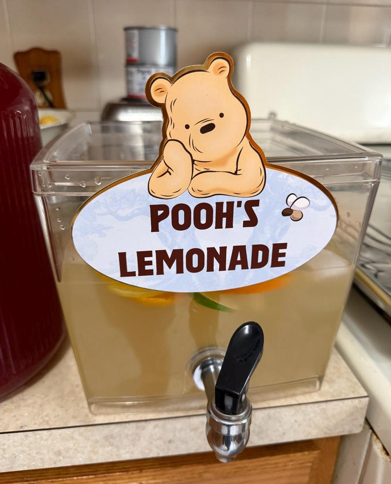 Winnie the Pooh Party Drink Labels (set of 2): Classic Baby Shower ...