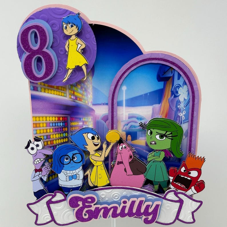 Inside Out Cake Topper: Custom Birthday Party Decoration - Etsy