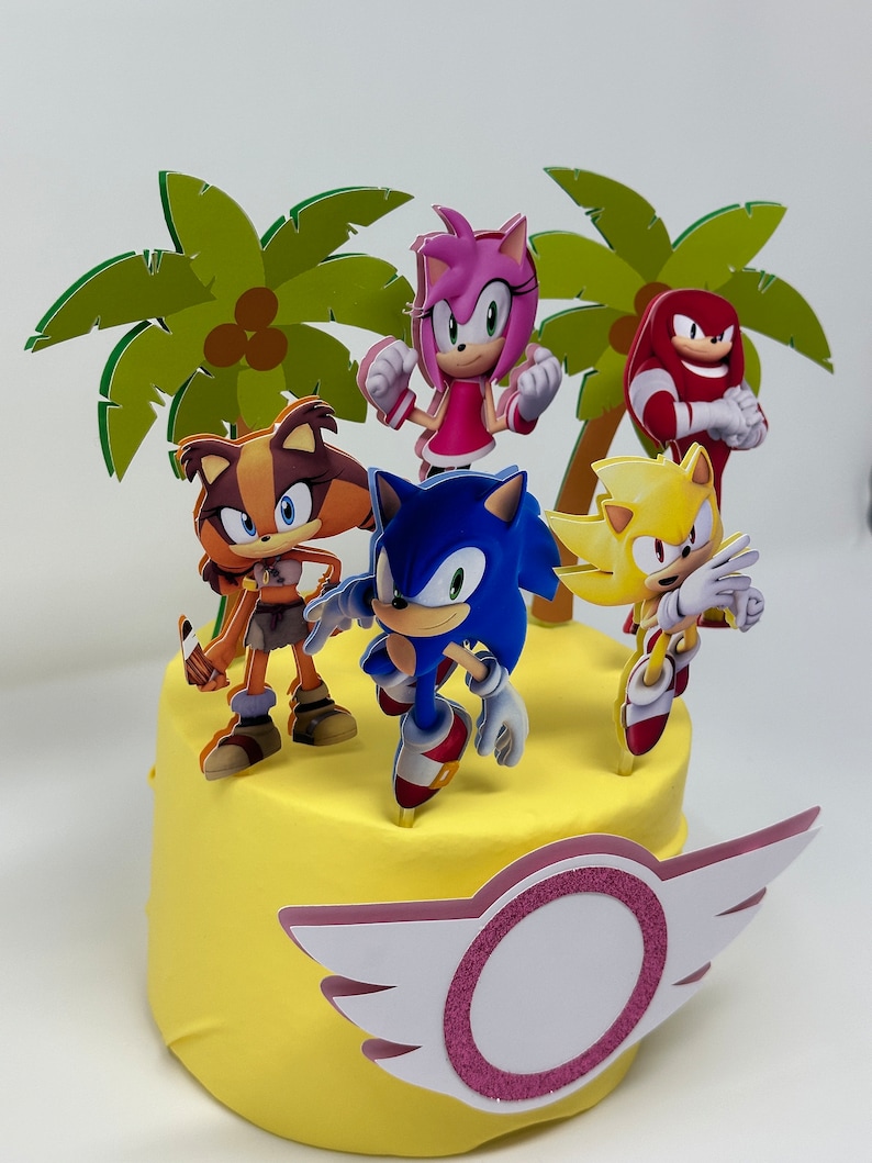 Sonic Cake Topper Amy Rose Cake Topper Sonic Birthday Sonic the ...