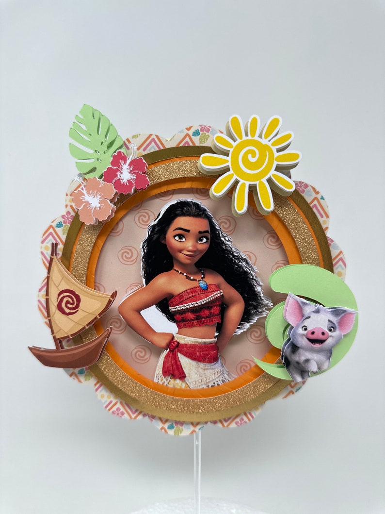 Moana Cake Topper Moana Party Moana Birthday Moana Invitation - Etsy