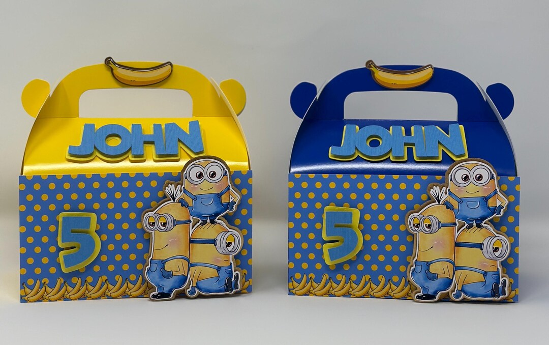 Minions Gable Boxes Minion Favor Boxes Minions Candy Box - Etsy