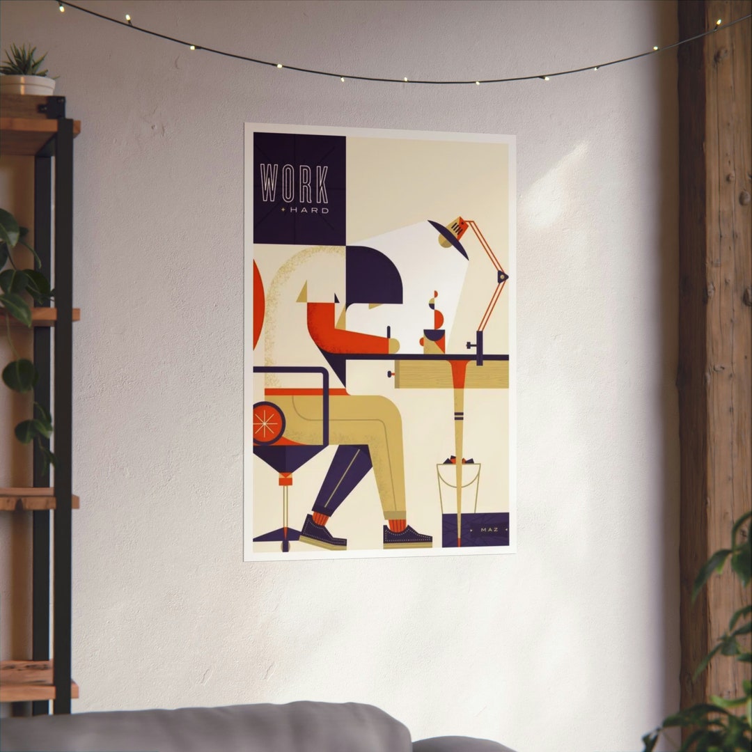 Work Hard Posters Matte Varyious Sizes - Etsy
