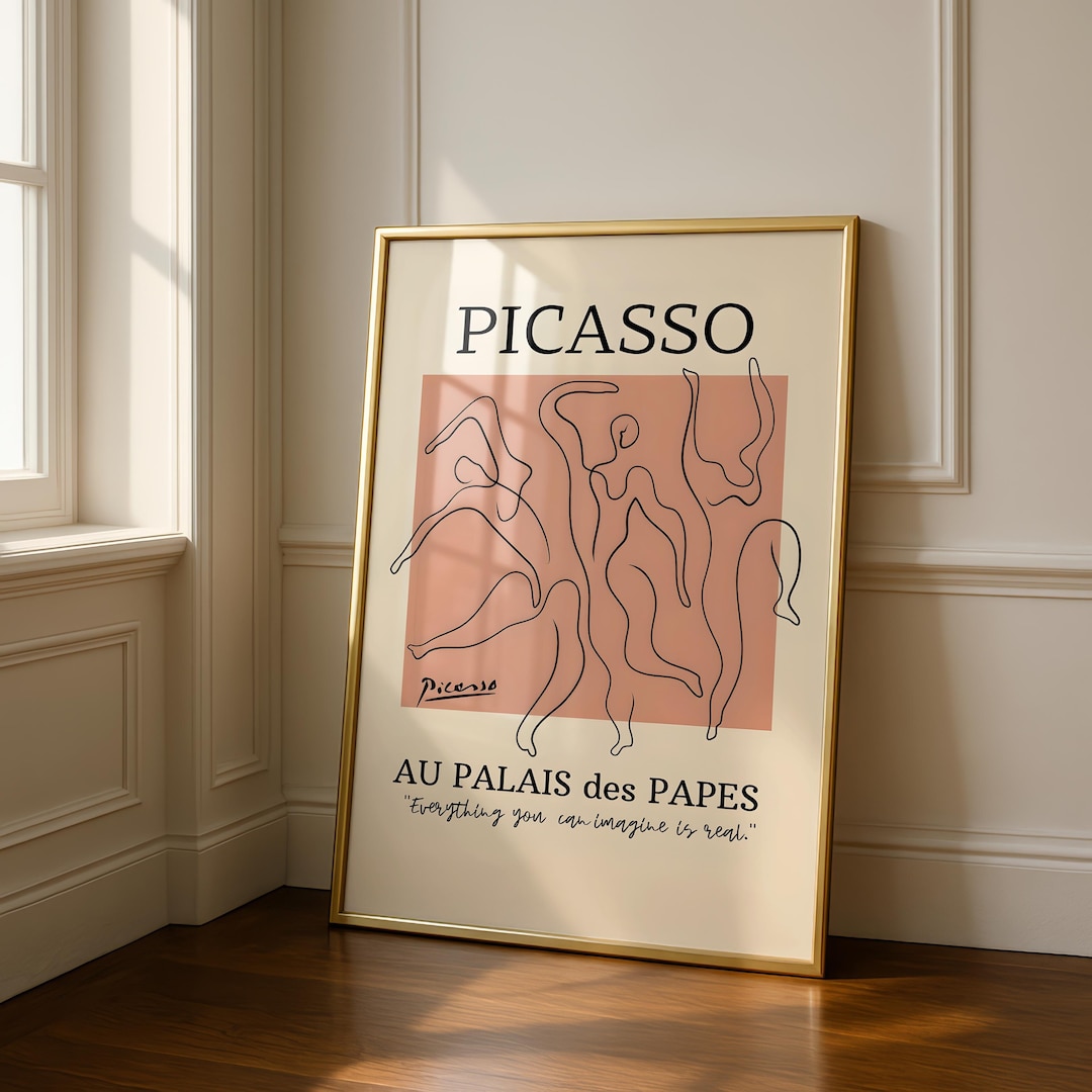 Picasso Inspired Line Art Print: Minimalist Abstract Decor (digital ...