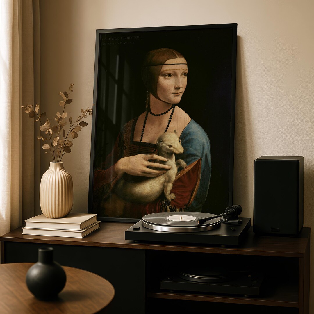 Lady With an Ermine Print: Leonardo Da Vinci Renaissance Art (digital ...