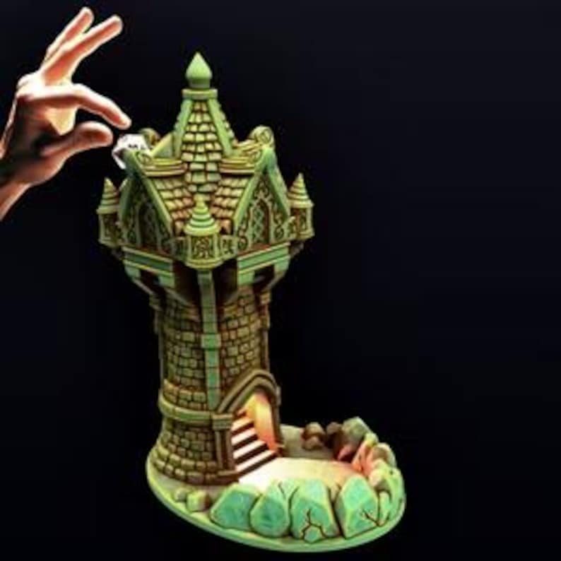 The Wizards Roll Dice Tower - Etsy