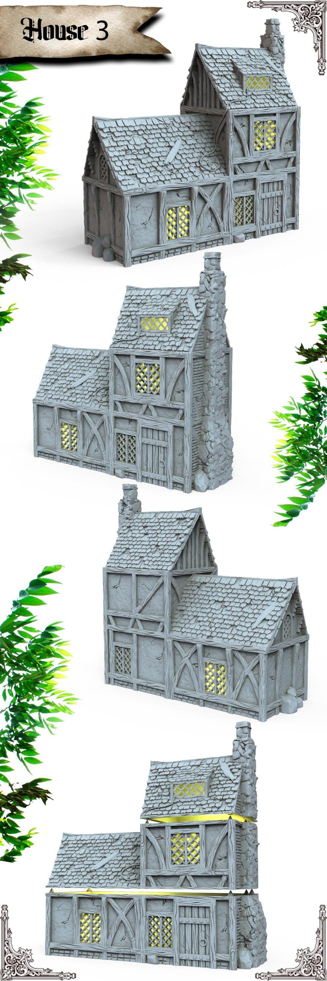Mideval Houses House 3 - Etsy