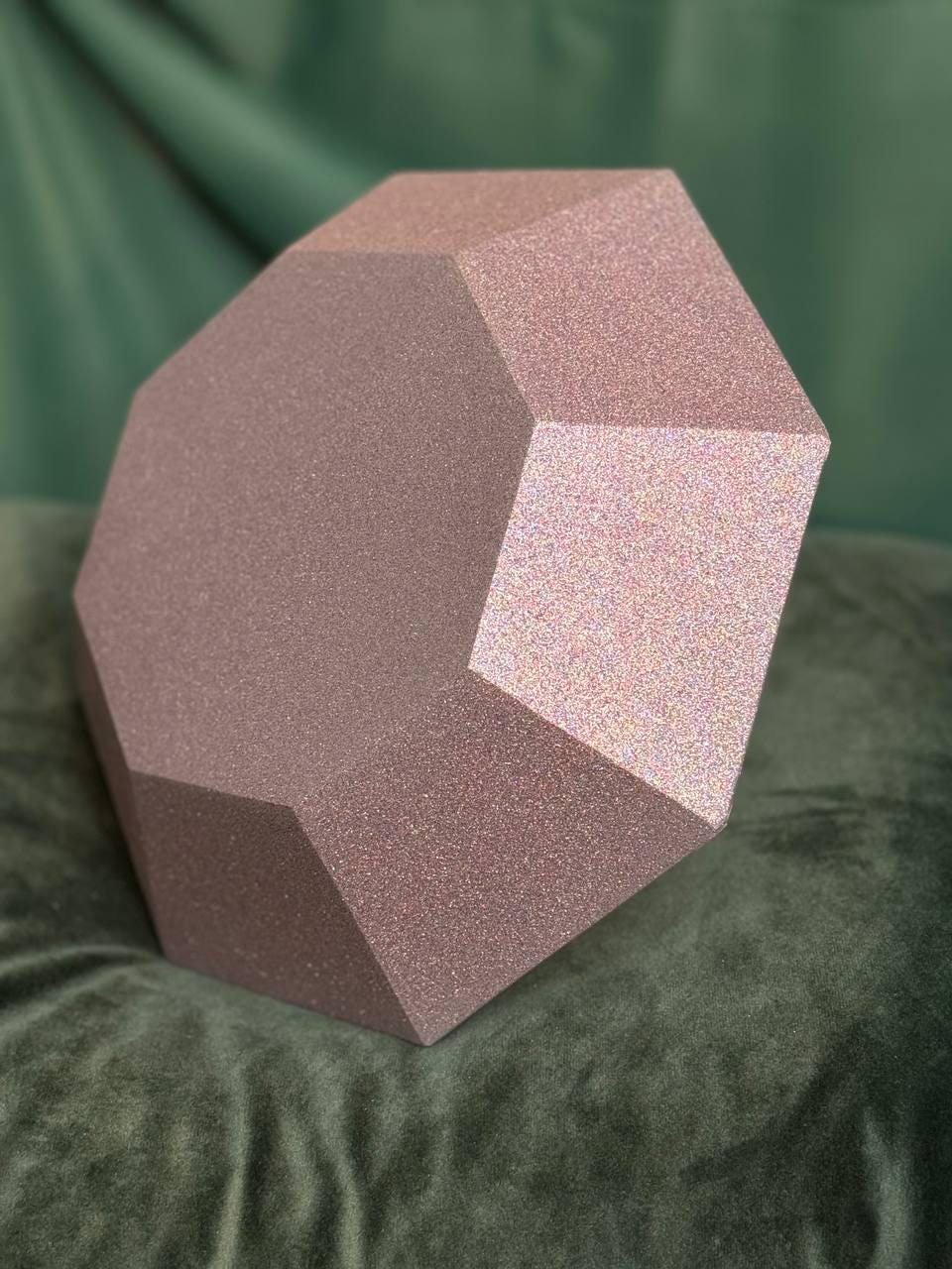 Handcrafted Decorative Sculpture Diamond Silver Color Sculpture Metal ...