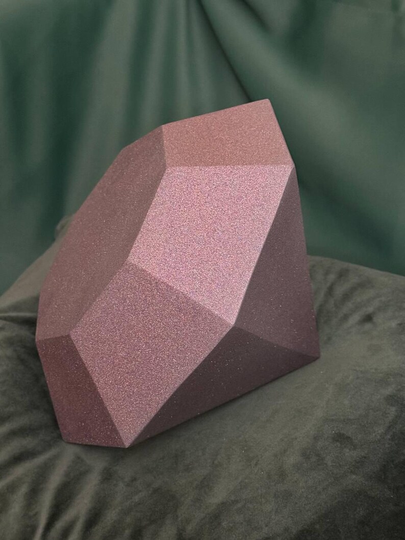 Handcrafted Decorative Sculpture Diamond Silver Color Sculpture Metal ...