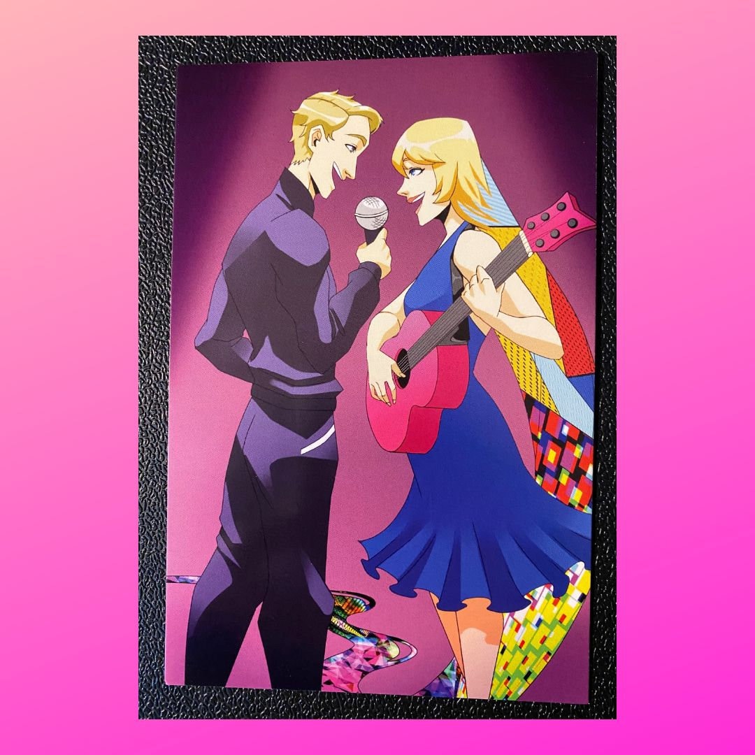 Pink Guitars and Falling Stars Character Art Print - Etsy