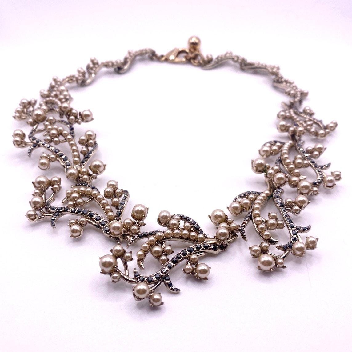 Lulu Frost Pearls and Crystals Necklace - Etsy