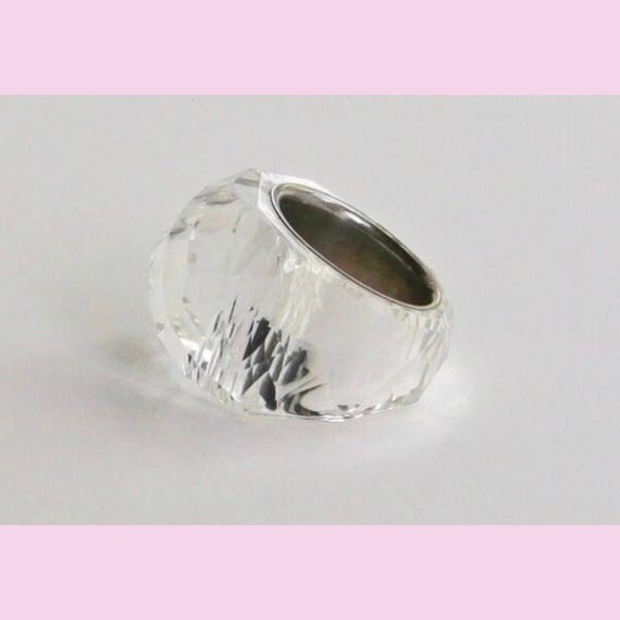 Swarovski Nirvana Ring Crystal Clear and silver Tone … - Gem