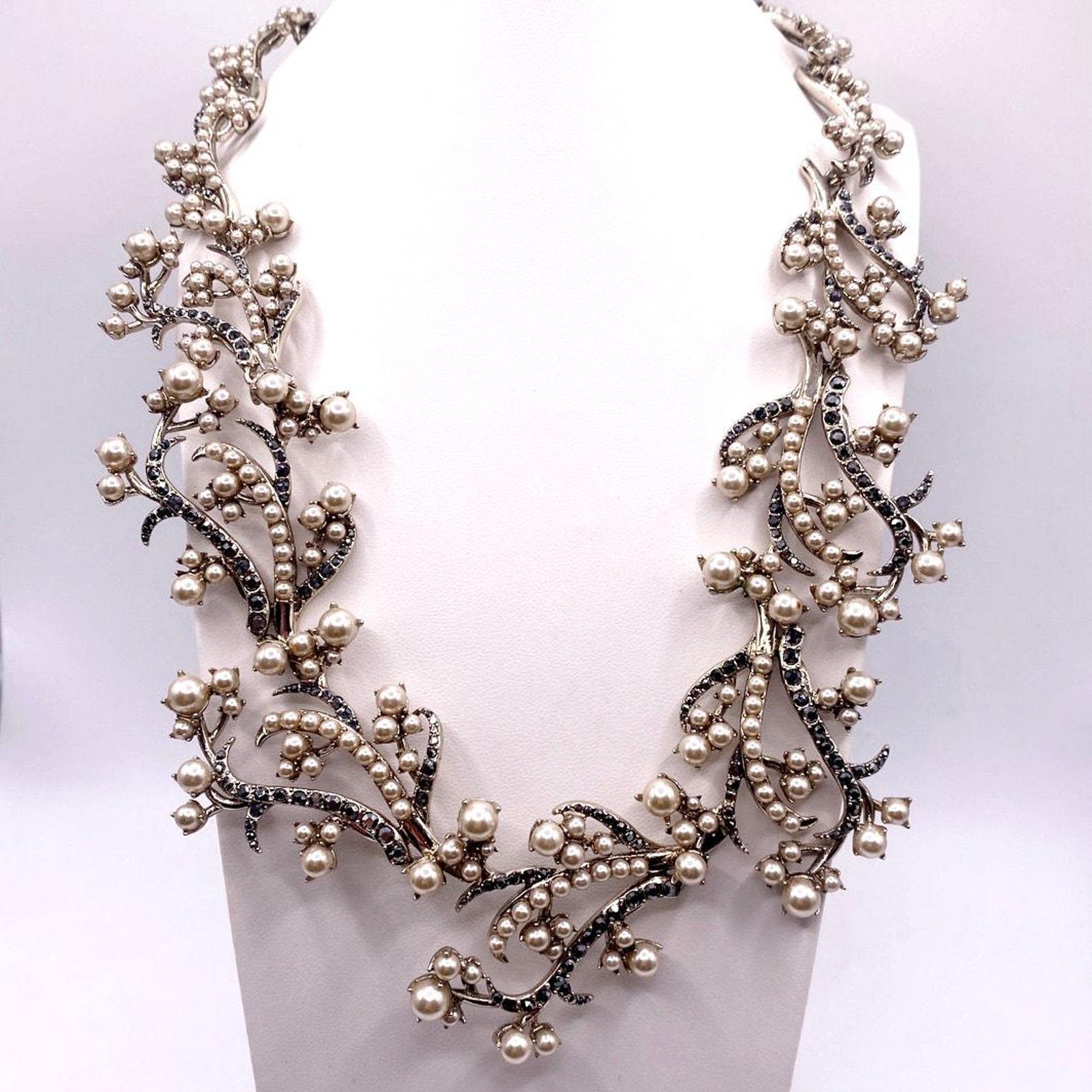 Lulu Frost Pearls and Crystals Necklace - Etsy