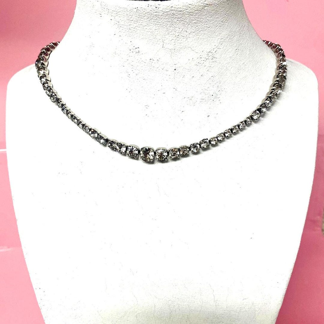 Vintage Kramer Rhinestone Collar Necklace - Etsy