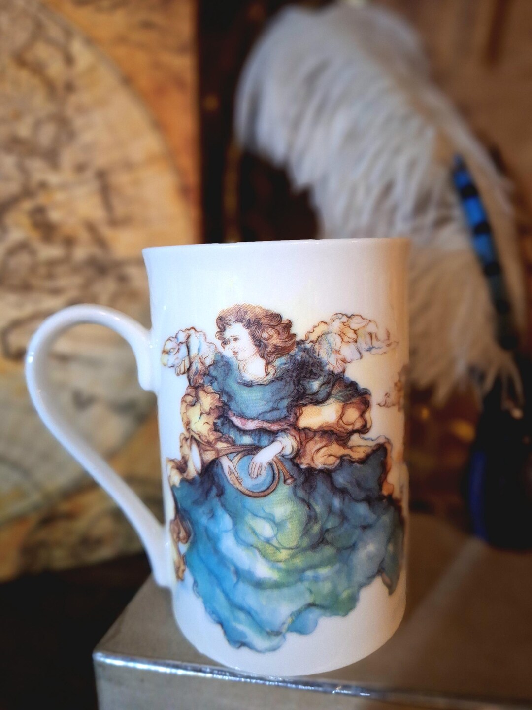 Vintage Angel Coffee Mug or Tea Cup, Potpourri Press Fine Bone China ...