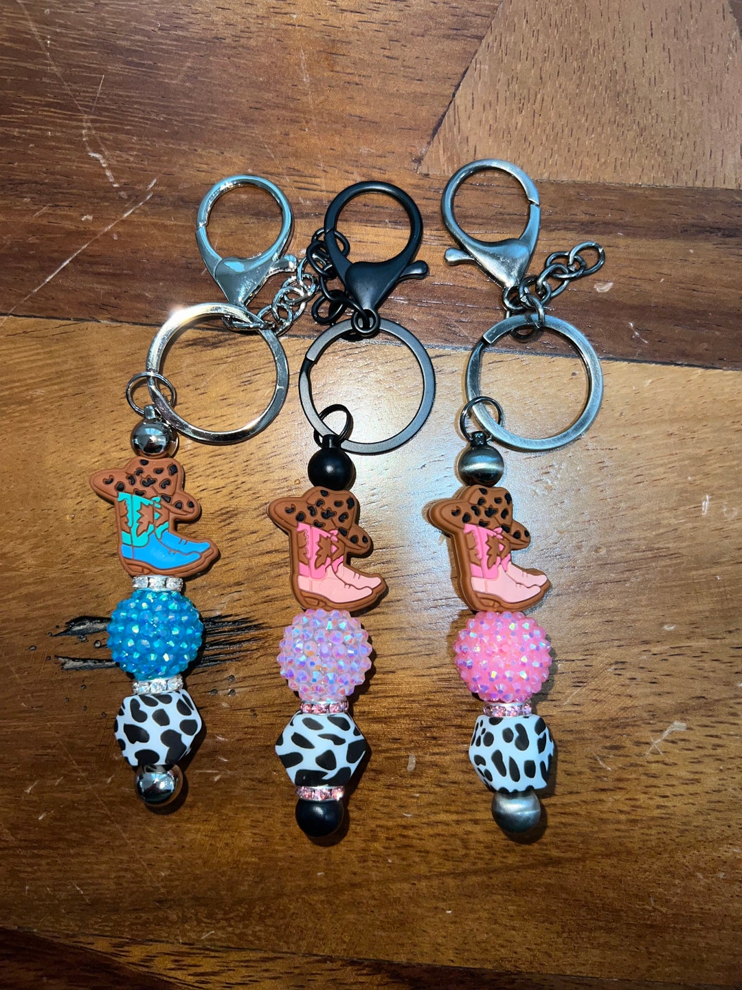 Cowboy Boot Keyring - Etsy