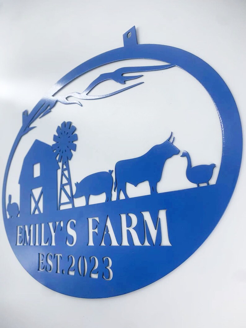 Personalized Outdoor Metal Farm Sign Custom Nameplate, Farmhouse Decor ...