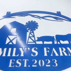 Personalized Outdoor Metal Farm Sign Custom Nameplate, Farmhouse Decor ...
