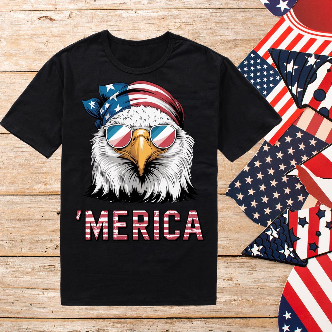 2-merica Eagle Clipart Designs|patriotic Eagle Clipart|american Flag Design|4th of July Art - Etsy