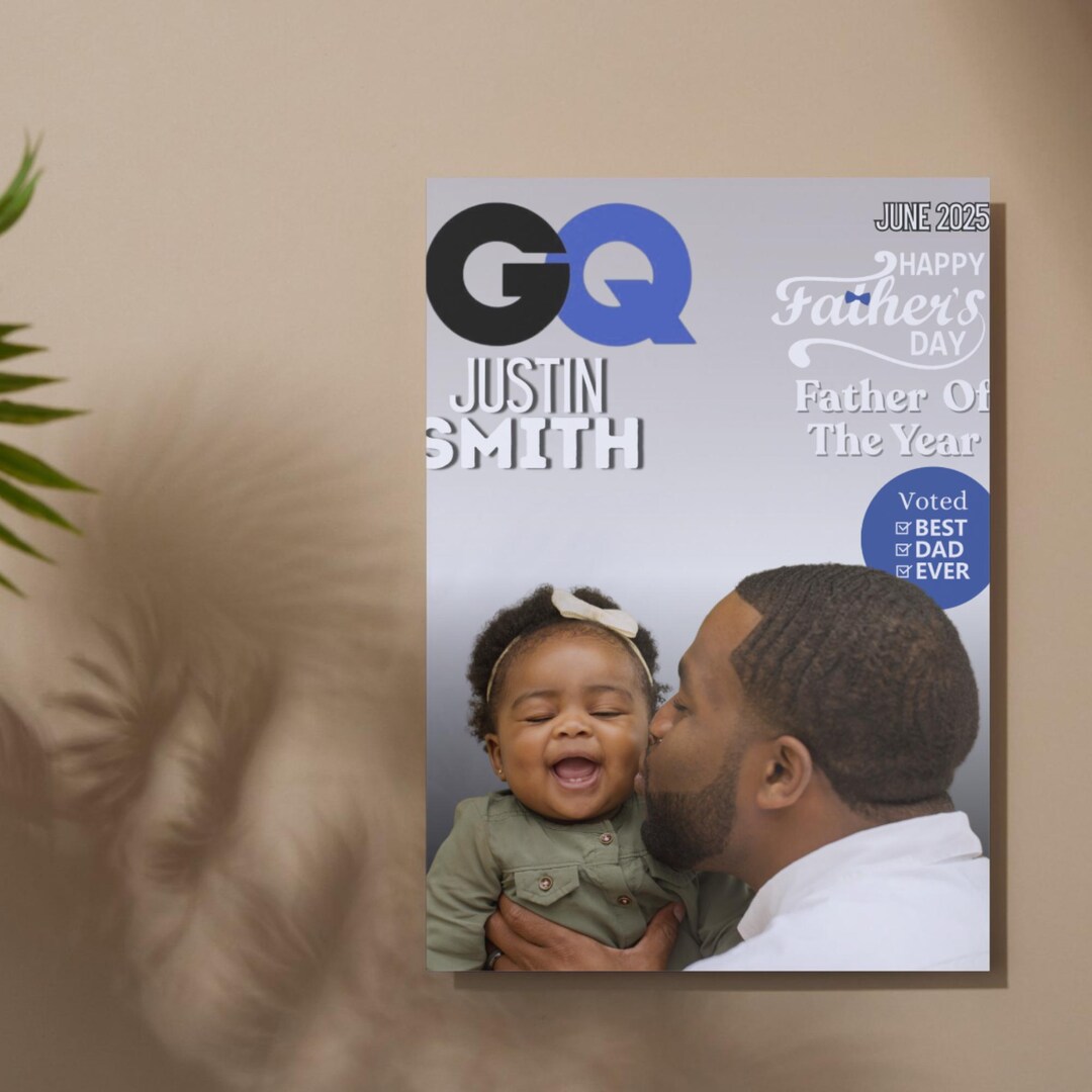Father's Day Magazine Canva Template|canva Frame Template|dad Canva ...