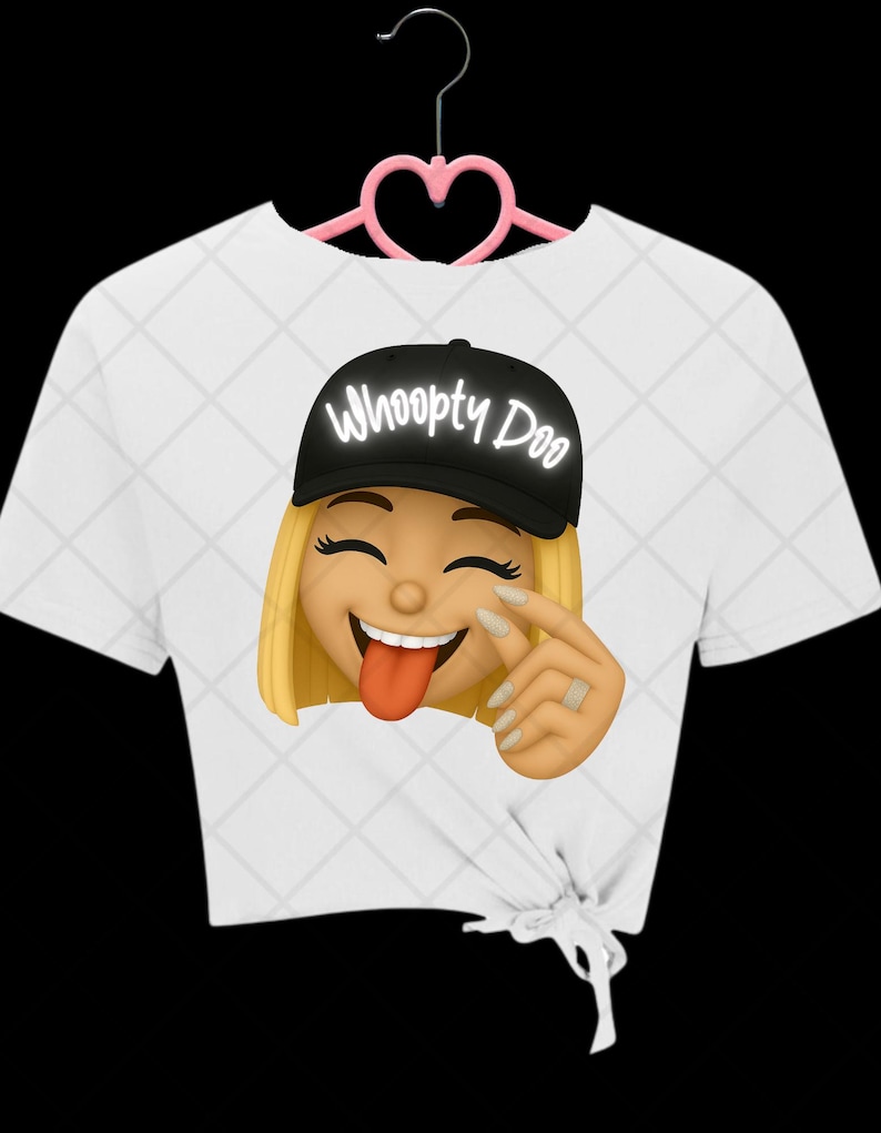 Whoopty Doo Emoji Girl PNG Set | Fun Attitude Emoji Clipart | Digital ...