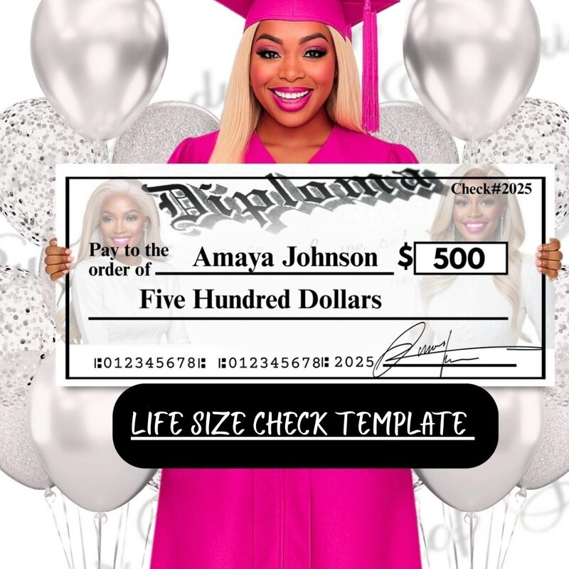 Large Editable Checks in Canva - Etsy