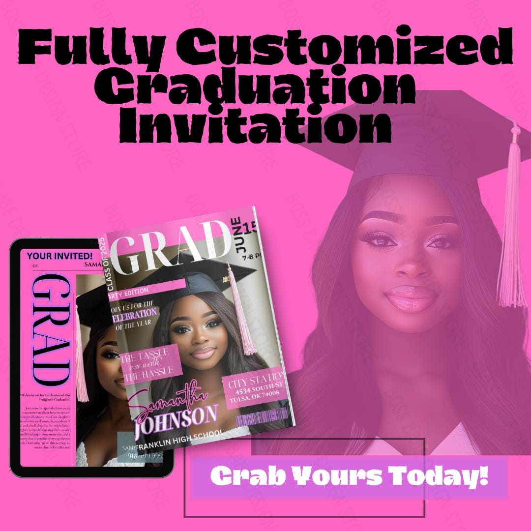 Fully Customized Gradution Invitation| Personalized Graduation ...