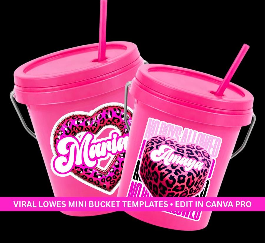 Viral Lowes Mini Bucket Template | Canva Pro Editable | Custom Gift ...