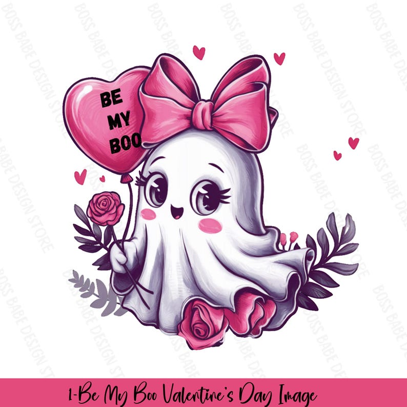 Be My Boo Png|valentines Ghost|ghost With Balloon|valentines Day ...