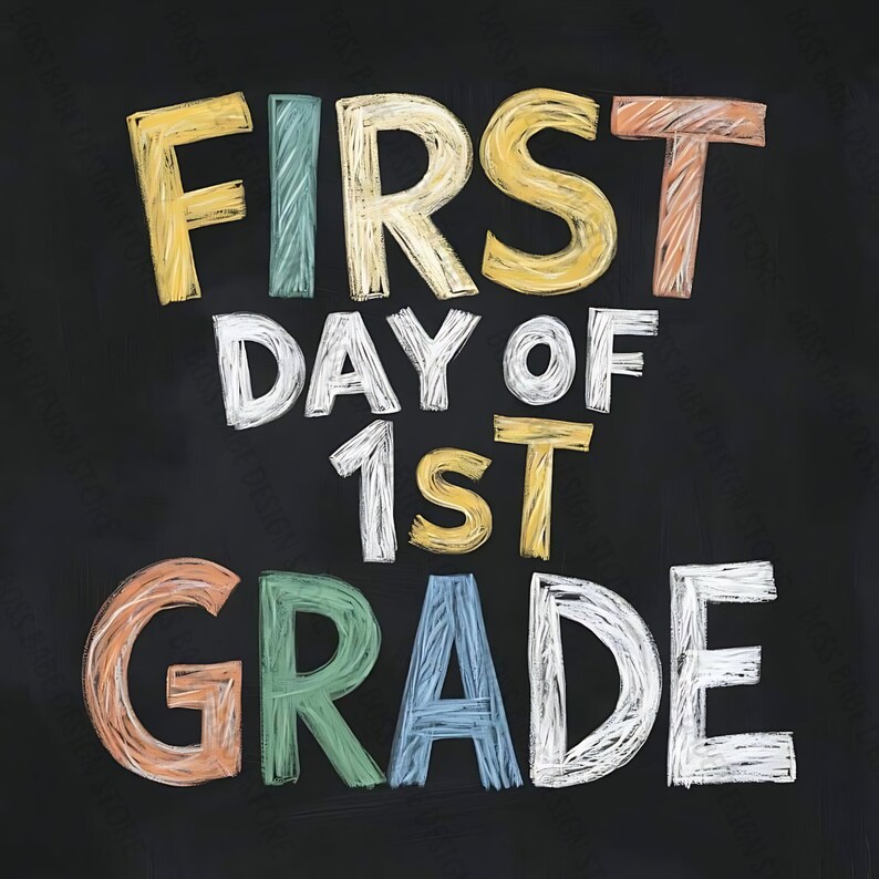 6-1st Day of 1st Grade Pngback to School Png1st Day of School Pngschool ...