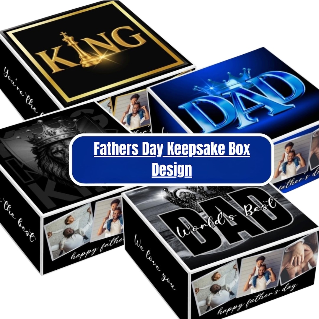 Fathers Day Box Template|father Gift Box|personalized Keepsake Box ...