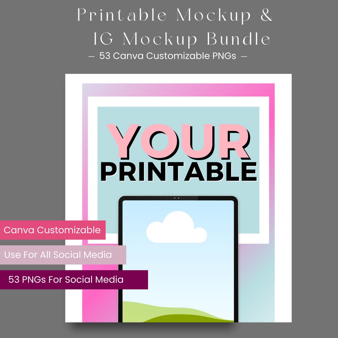 Printable Mockup|ig Mockup|mockup Bundle|mockup|ig Bundle|social Media ...