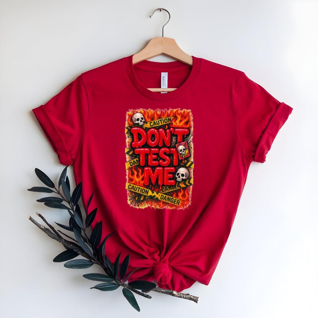 Don't Test Me Skull Art: Bold Flame Graffiti Designs (digital Download ...
