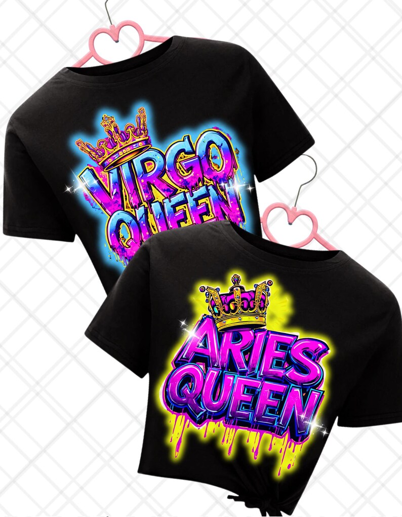 Zodiac Queen PNG Bundle | All 12 Signs Astrology Clipart | Neon Crown ...