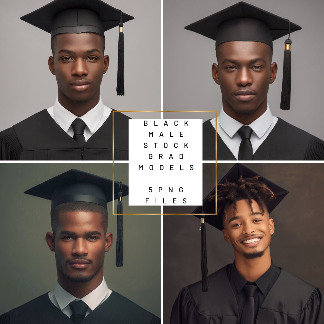 5 A.I. Black Male Graduation Stock Model | High Resolution |PNG Files ...