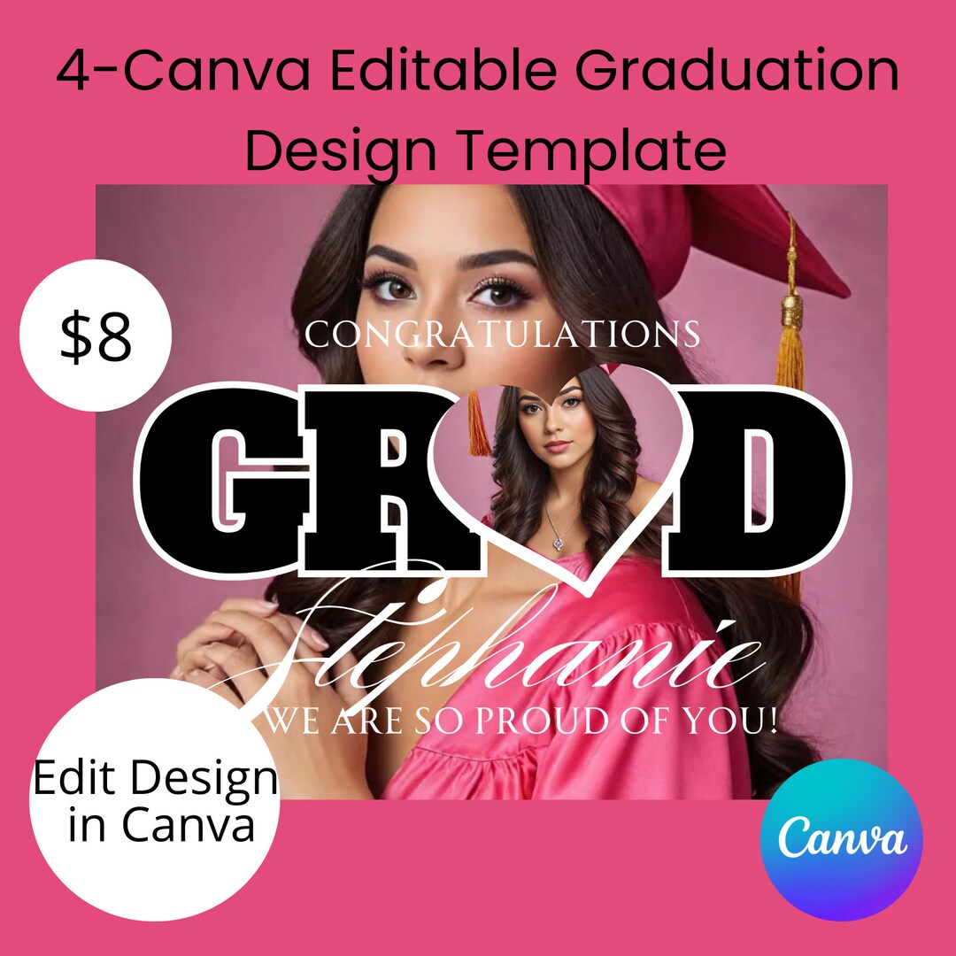 4-graduation Flyers Graduation Invite Editable Graduation Invitation ...
