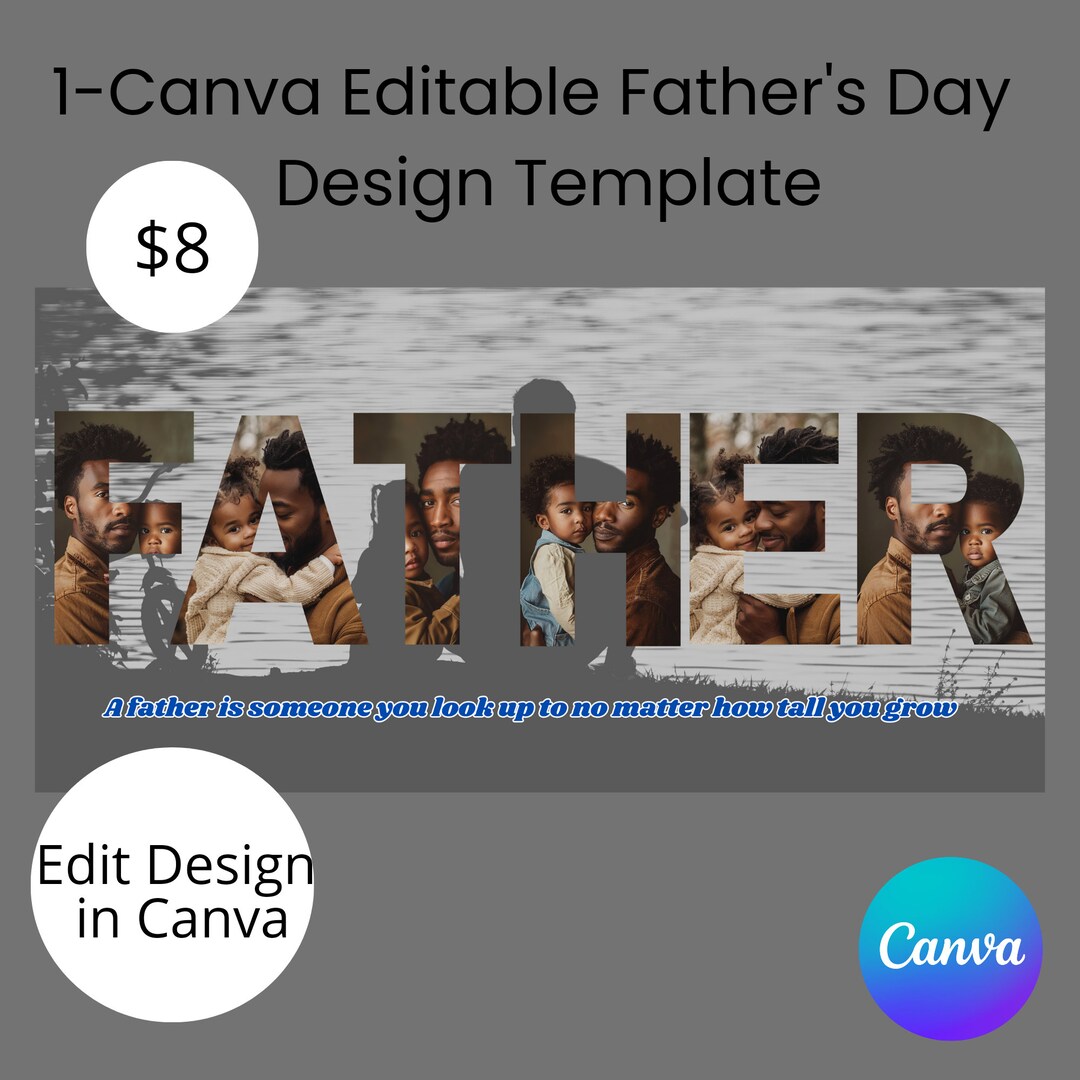 Father Canva Frame Template Canva Frame Templatedad Canva Templategifts ...