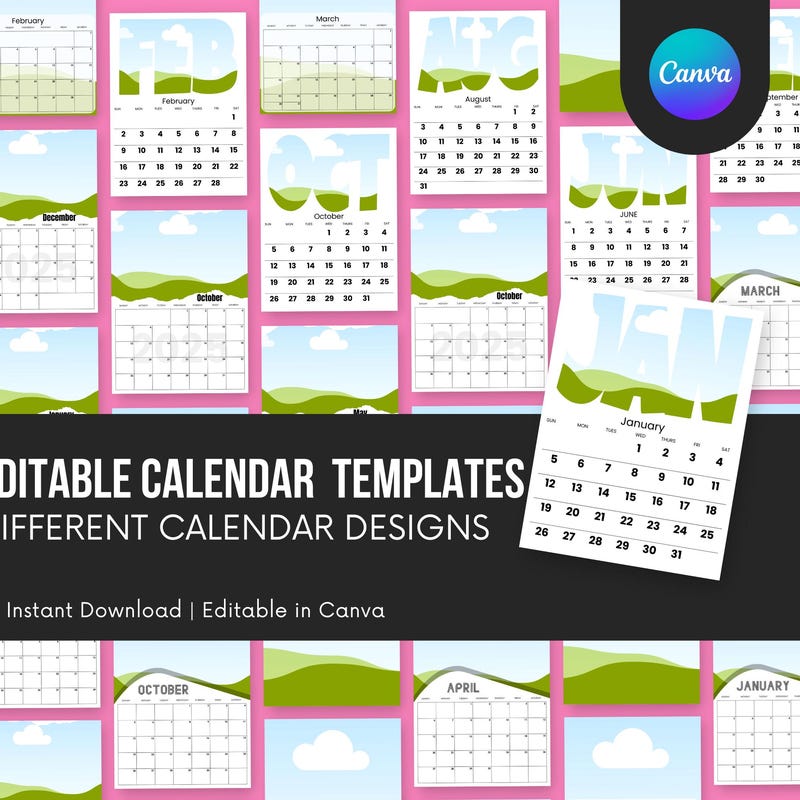 Editable Calendar - Etsy