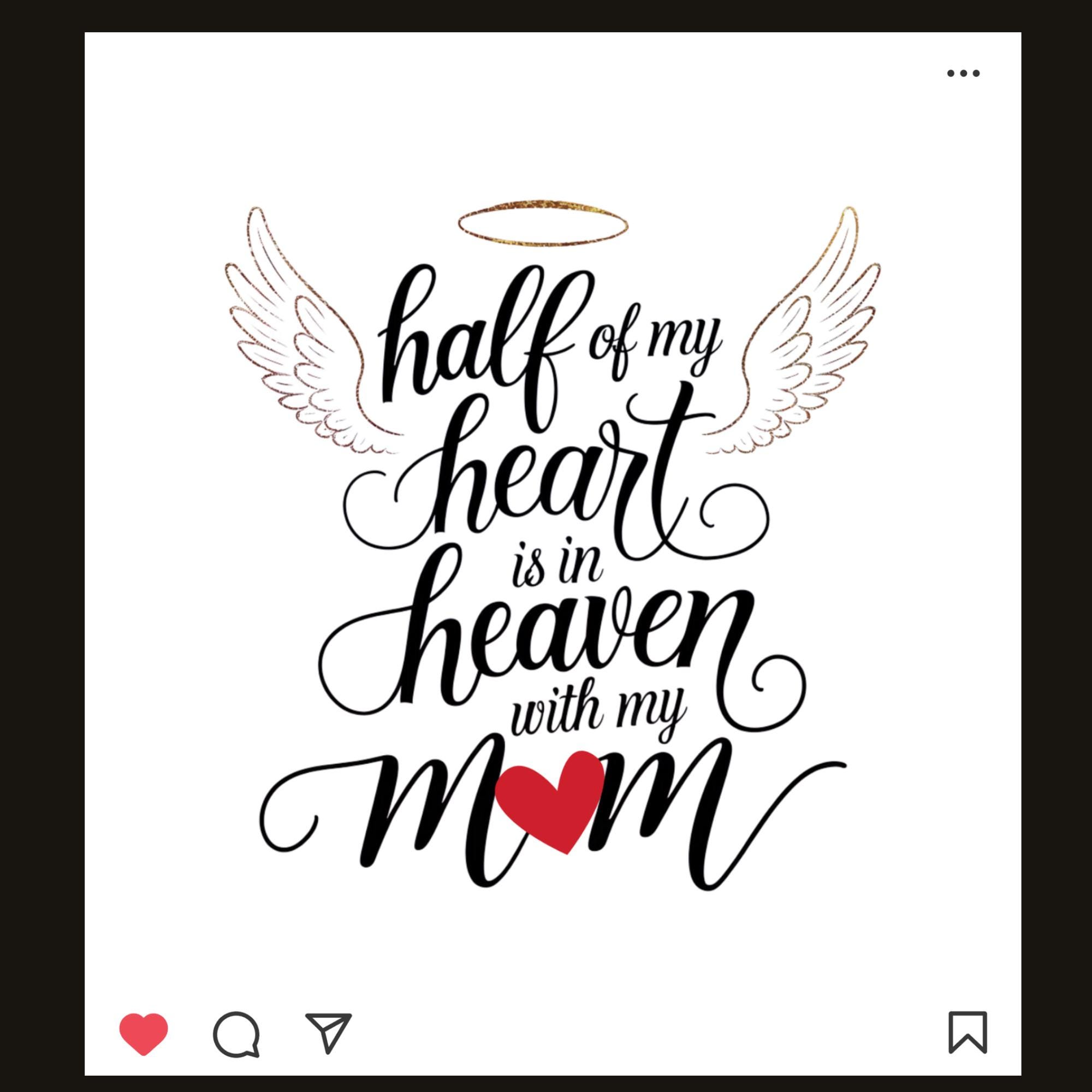 Half My Heart is W/my Mom Png|forever in My Heart Heart Shirt Design ...