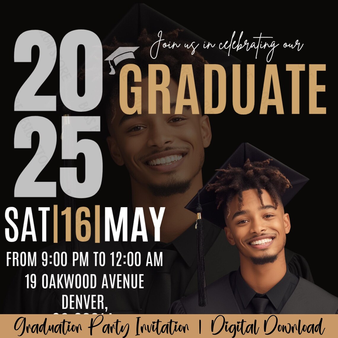 Graduation Party Flyer|editable Party Flyer|graduation Invitation|party ...