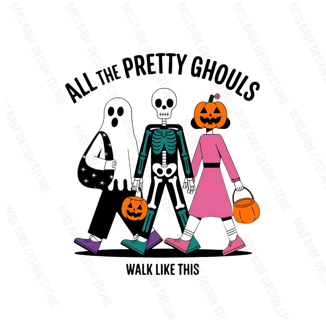 All the Pretty Ghouls Walk Like Thisfunny Horror Characters Halloween ...