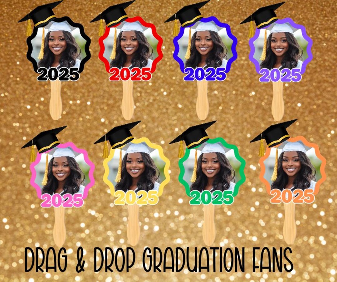 Graduation Fan|diy Handheld Fan for Party & Commencement|drag and Drop ...