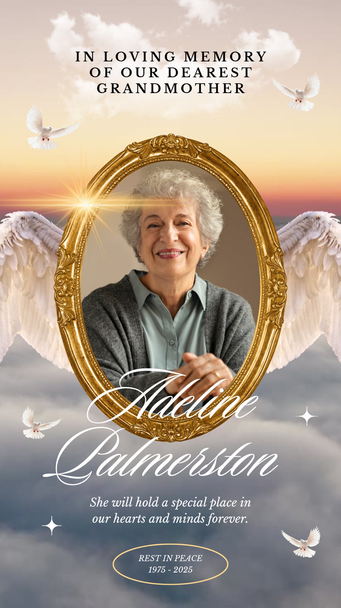 Video Obituaryobituaryclassic Funeral Canva Video Template for ...